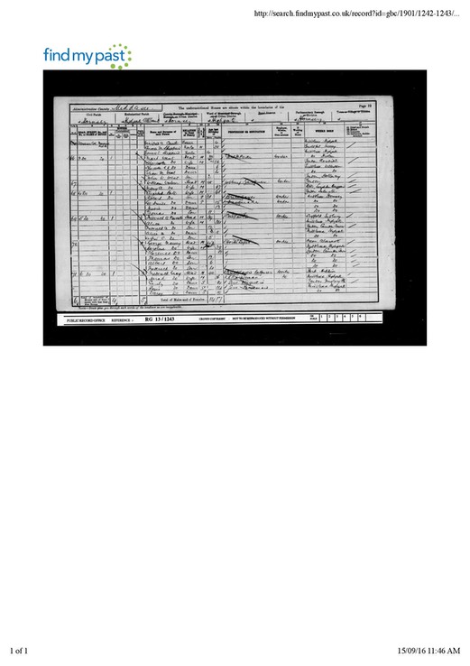 Census 1901 Elizabeth Bell (born 1851) Henry in Ollerton | Family ...