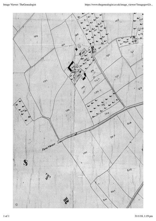 Map of Upper End Monkland in Tithe Map 1842 | Family History of Jan Somers