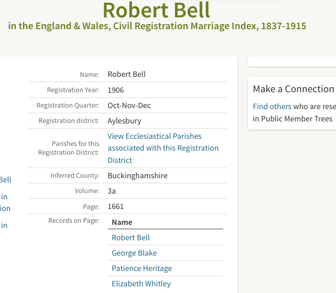 Marriage 1906 Robert Bell and Elizabeth Whitley | Family History of Jan ...