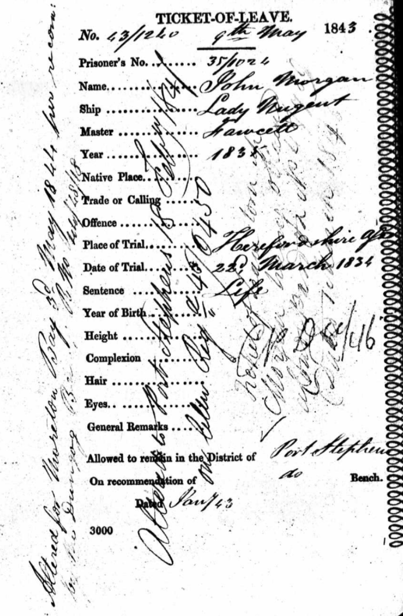 Finding the convict John Morgan | Family History of Jan Somers