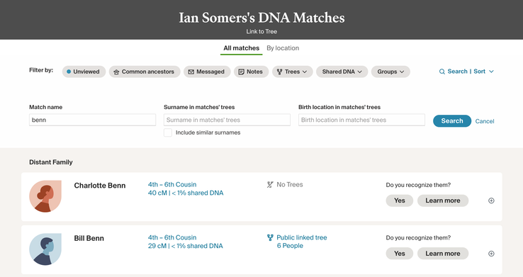 DNA MATCHES | Jan Somers